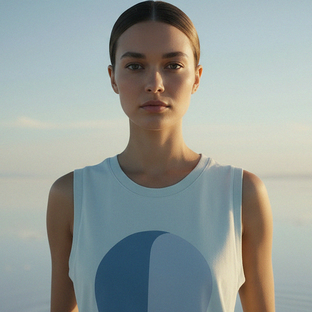 ‘Create Ripples' Certified Organic (basic) tank top (women) - ice blue ...